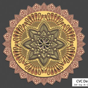 Multilayer Laser Cut DXF - MANDALA - Mandala Svg Files for Cricut, 3d ...