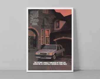 1970s Volvo 245 Poster Vintage Car Illustration Print - Etsy