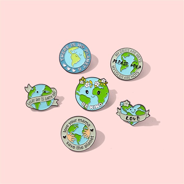 Earth Pins - Etsy
