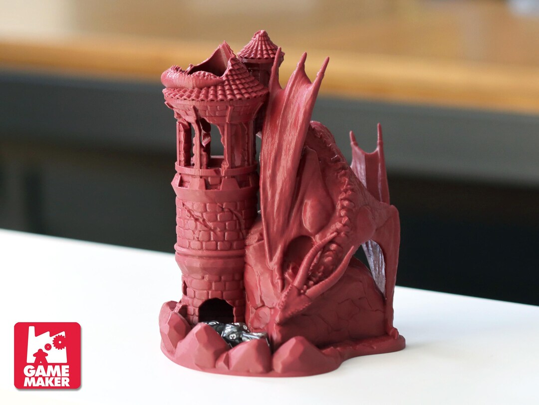 Dice Tower for RPG - Watchtower Dragon - 21cm / 8.3in Tall - Etsy