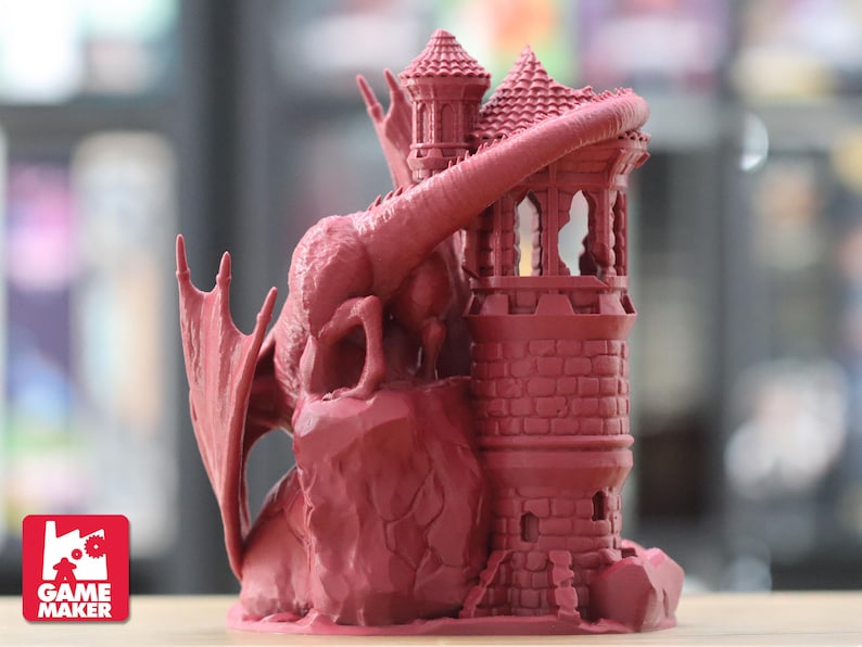 Dice Tower for RPG - Watchtower Dragon - 21cm / 8.3in Tall - Etsy