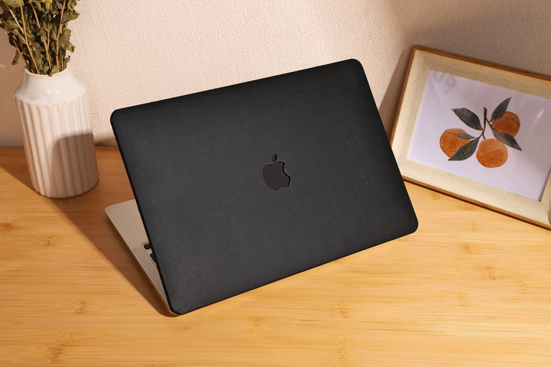 Obsidian Black Leather Cover for MacBook 13.6" M2 Air A2681 2022 13 ...