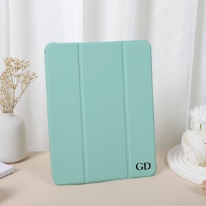 Mint Green Personalized iPad Case With Pencil Holder for iPad Air 4/5 ...