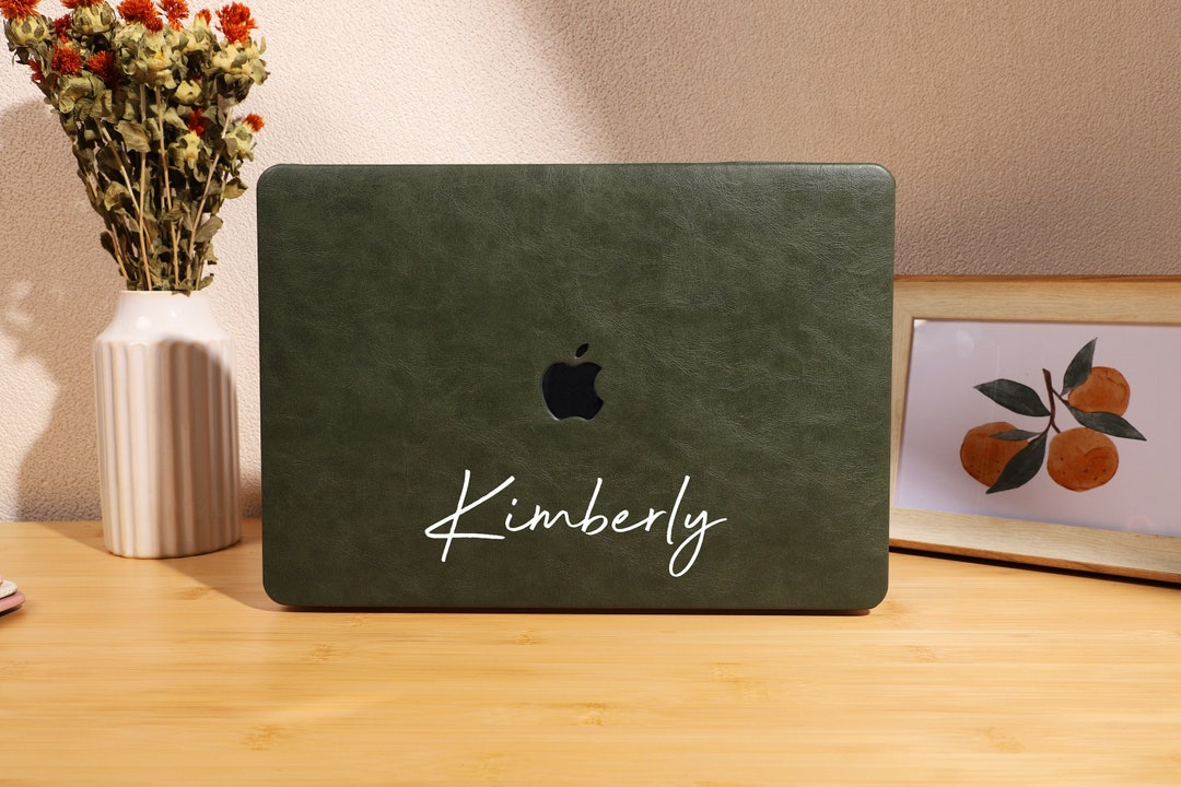 Army Green Custom Leather Case for MacBook 13.6" M2 Air A2681 2022 13 ...