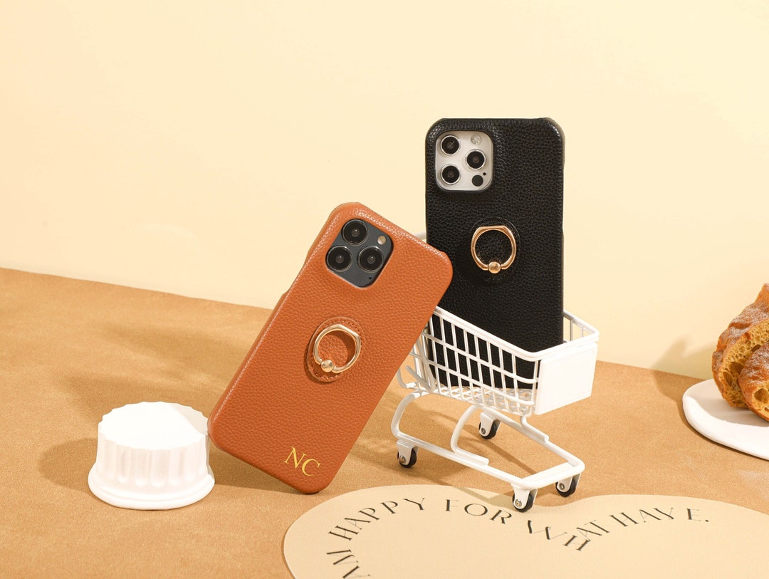 Personalized Leather iPhone Case, Initial Personalized iPhone Case With ...