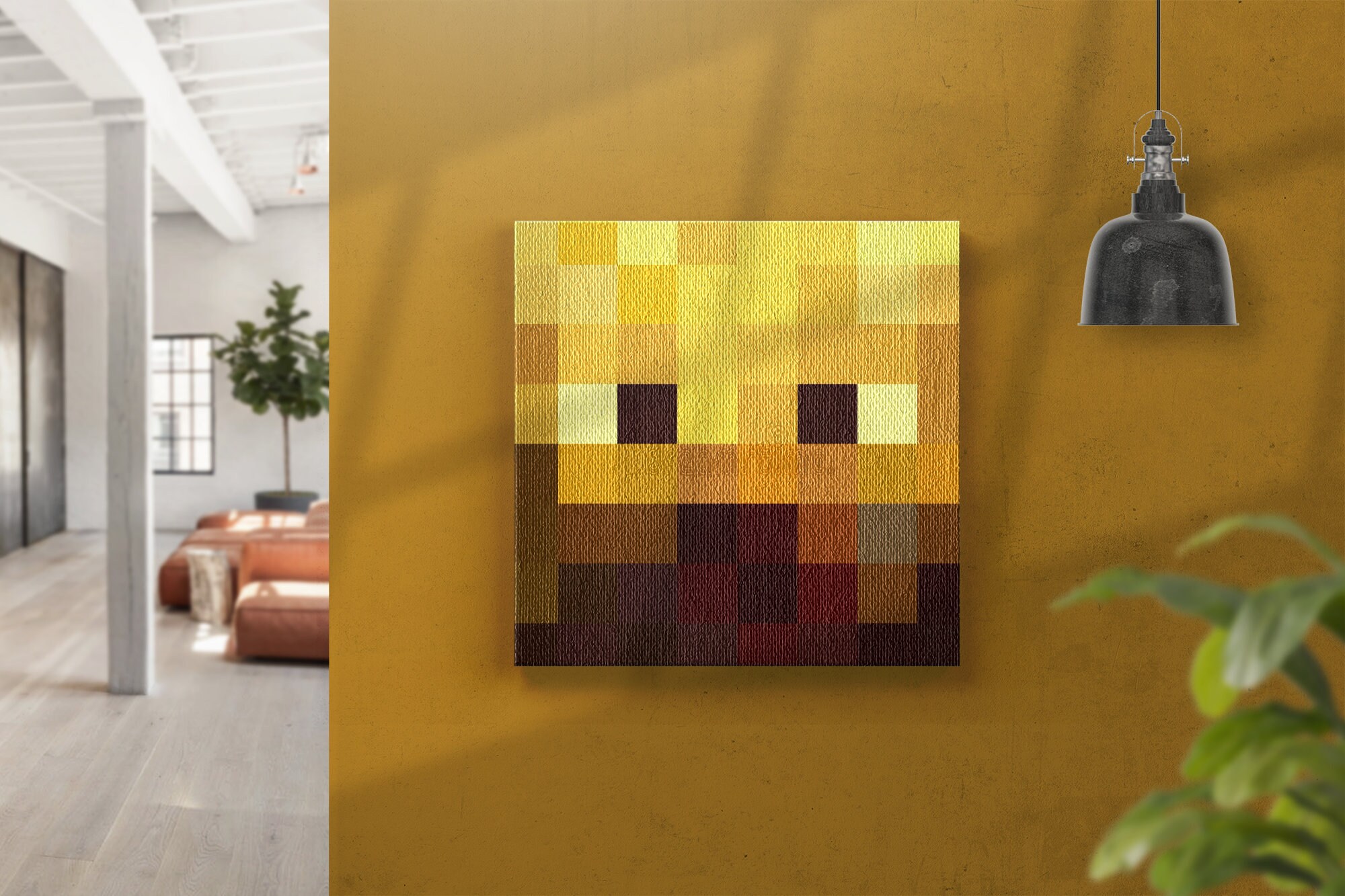 Minecraft Blaze Mob Canvas Print Large Minecraft Artwork Wall Art for ...