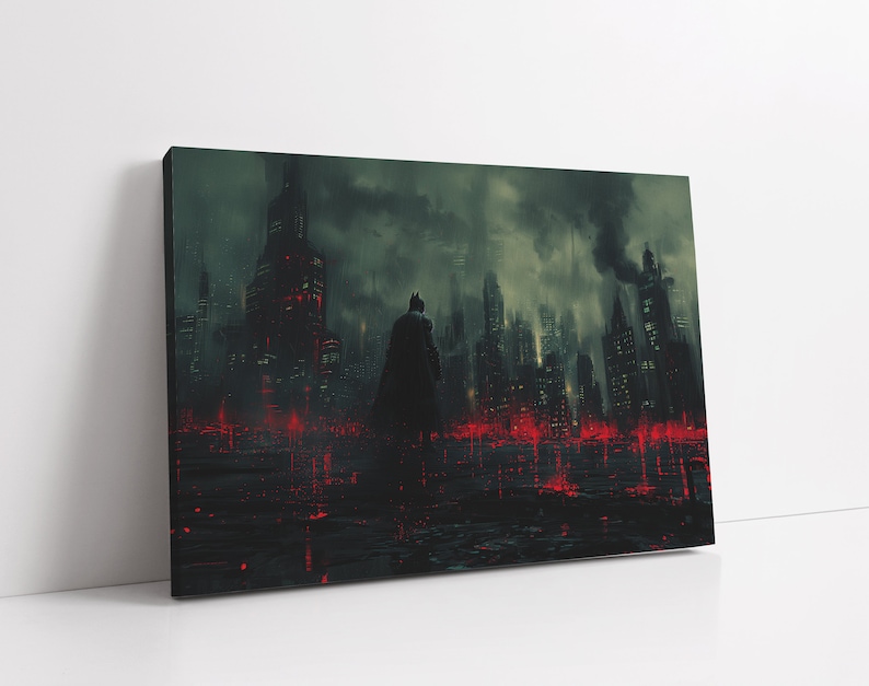 Batman Wall Art Framed Canvas or Poster Dark Knight Batman Beyond Wall ...