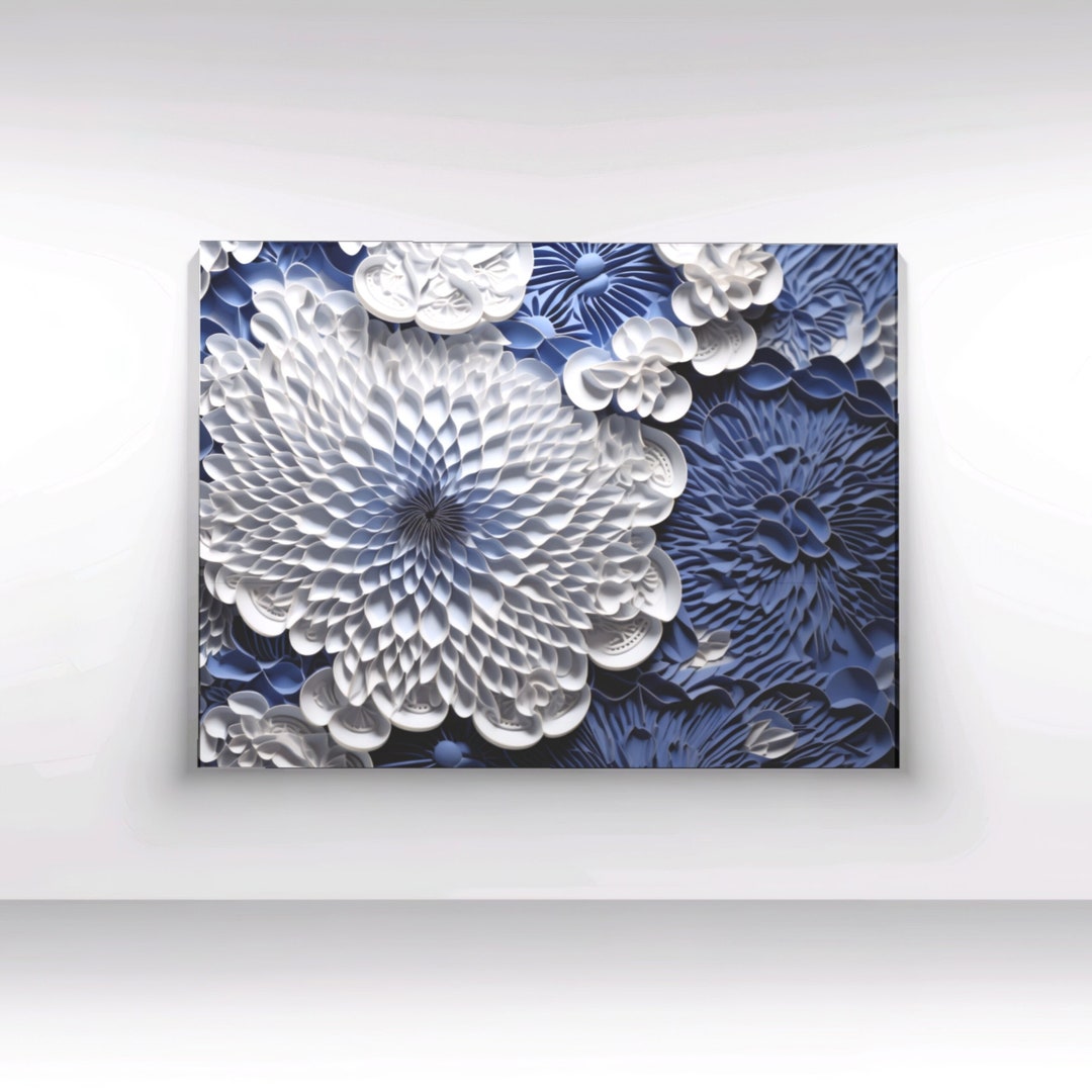 Japanese Layered Art Canvas AI Artwork - Etsy