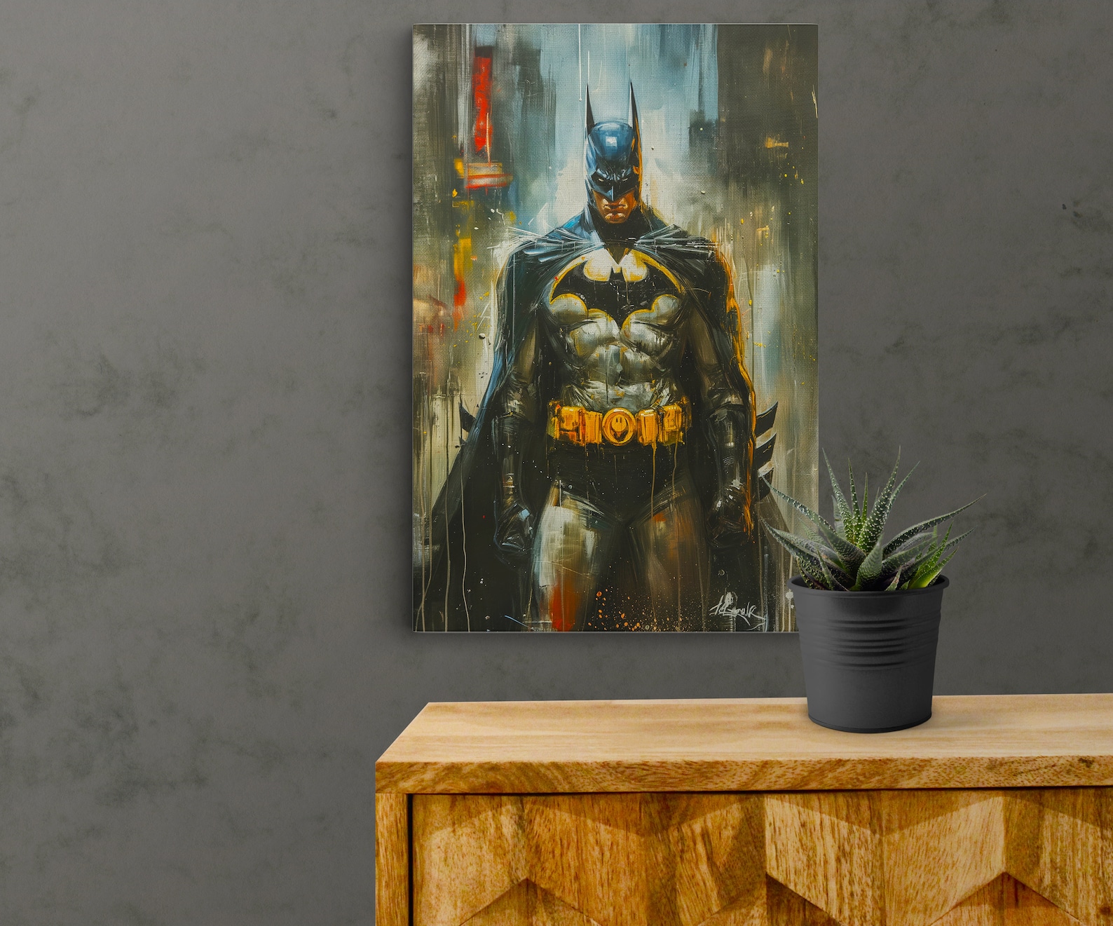 High Quality Batman Prints Canvas Stretched Pinewood Frame Batman ...