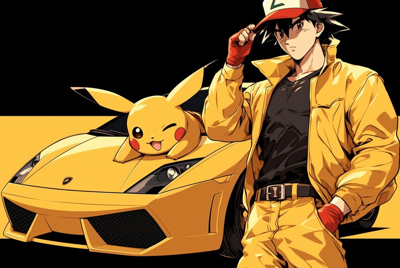 Pokemon Canvas on Pinewood Frame or Poster Print Poster Artwork pikachu ...