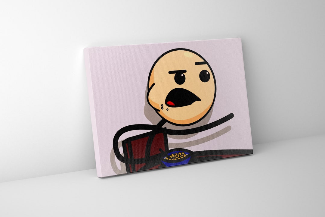 Internet Troll Spitting Cereal Meme Printed Canvas Meme Culture Wall ...