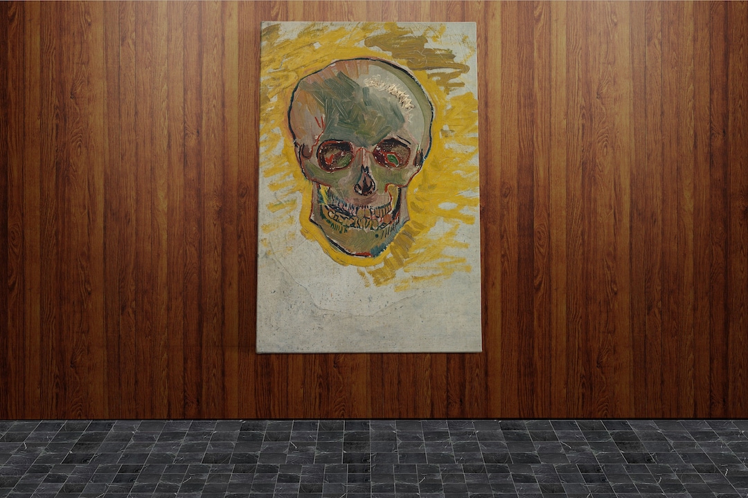 Van Gogh Skull Head of a Skeleton Large High Quality Canvas Art Print ...