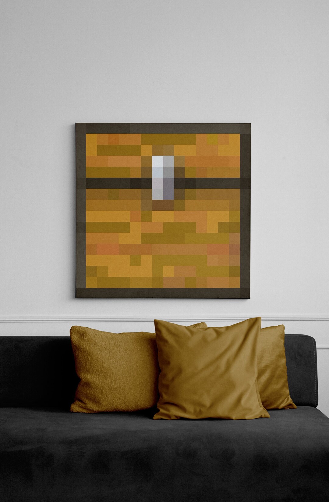 Minecraft Blocks Chest Canvas Print Large Minecraft Artwork Wall Art ...