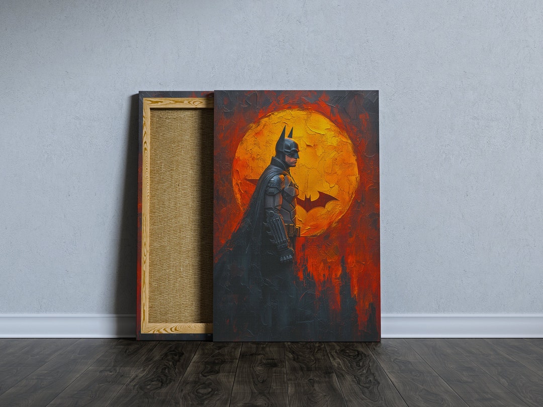 Batman Dark Knight Canvas Crimson Sunrise Framed Batman Beyond Office ...