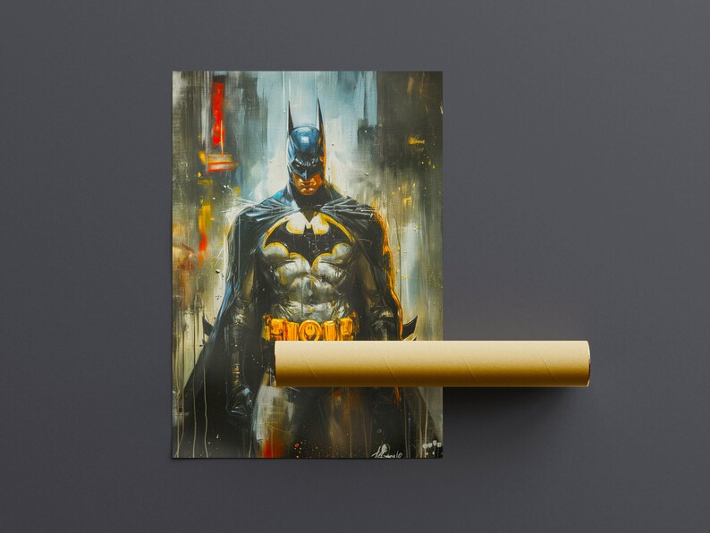 High Quality Batman Prints Canvas Stretched Pinewood Frame Batman ...