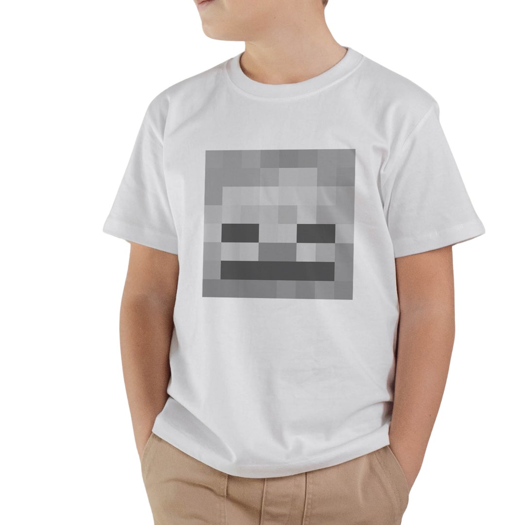 Minecraft Skeletal Archer Style T-shirt White Cotton Child to Adult ...