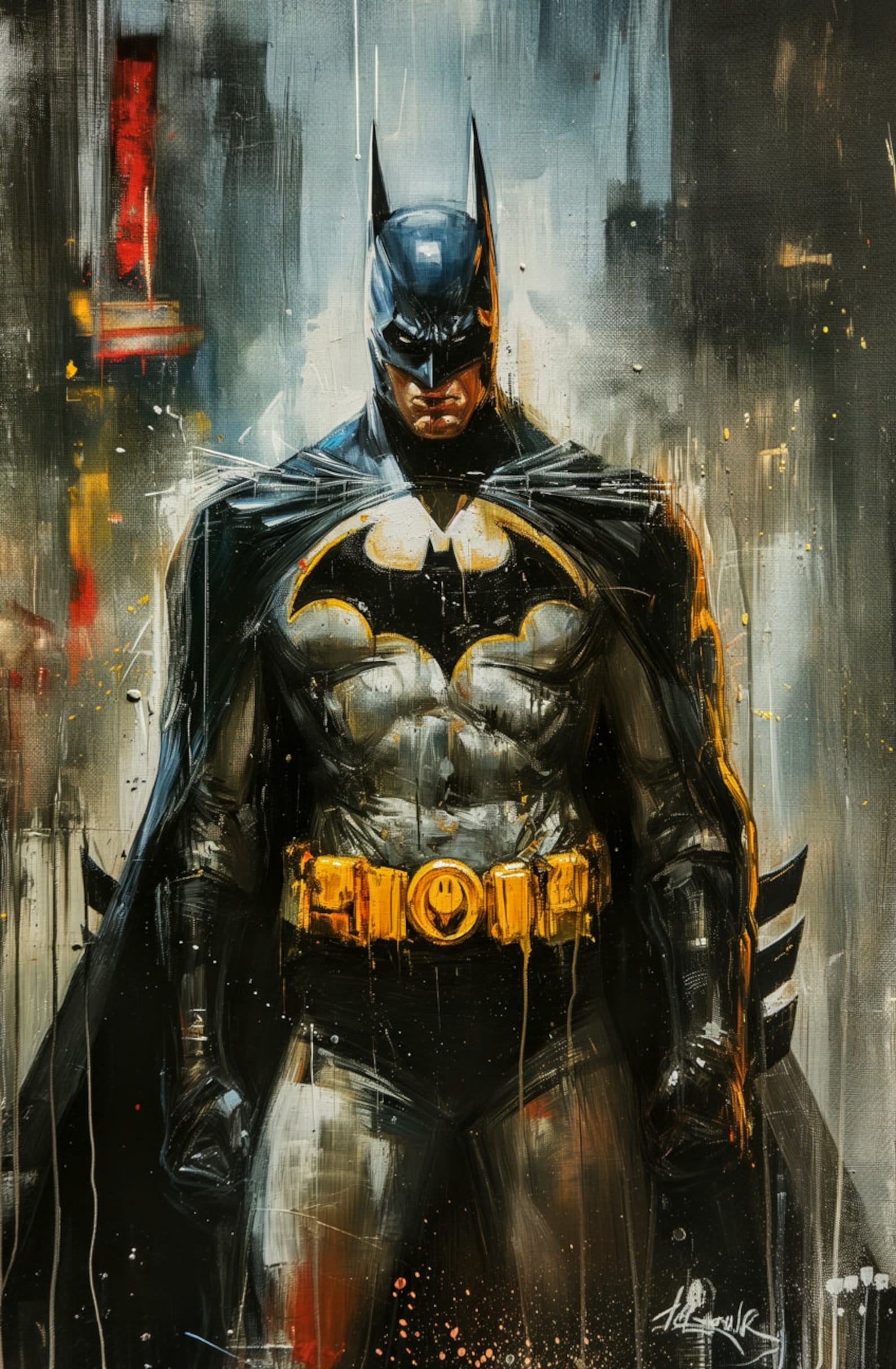 High Quality Batman Prints Canvas Stretched Pinewood Frame Batman ...