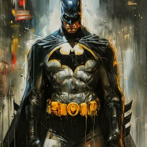 High Quality Batman Prints Canvas Stretched Pinewood Frame Batman ...