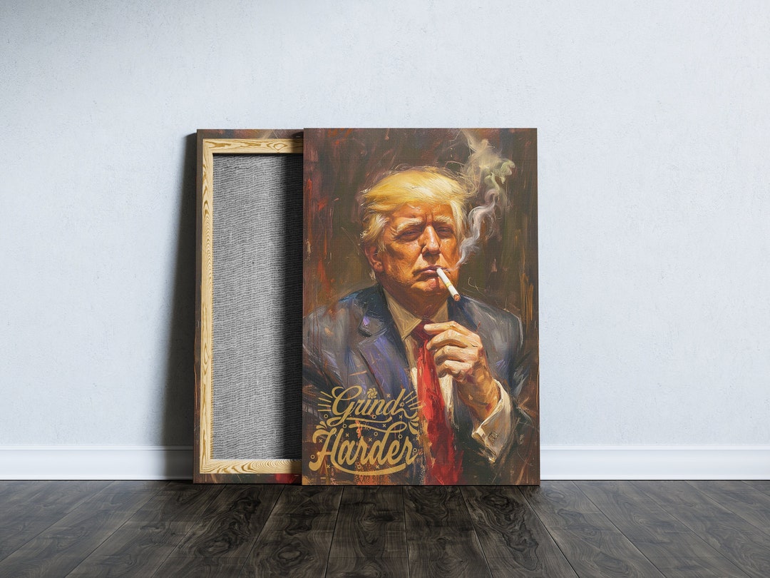 Custom Motivational Donald Trump Artwork Printed Canvas Stretched ...