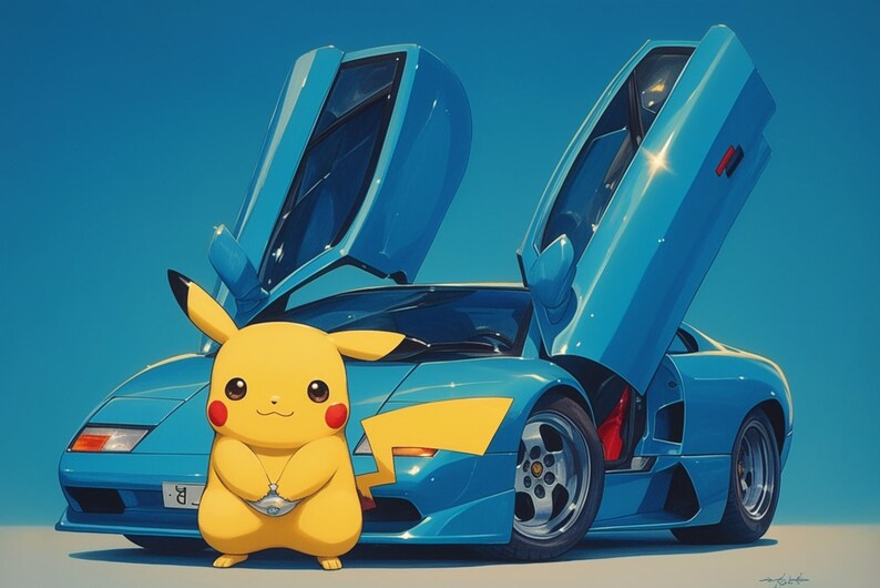 Pokemon Canvas on Pinewood Frame or Poster Print Poster Artwork pikachu ...
