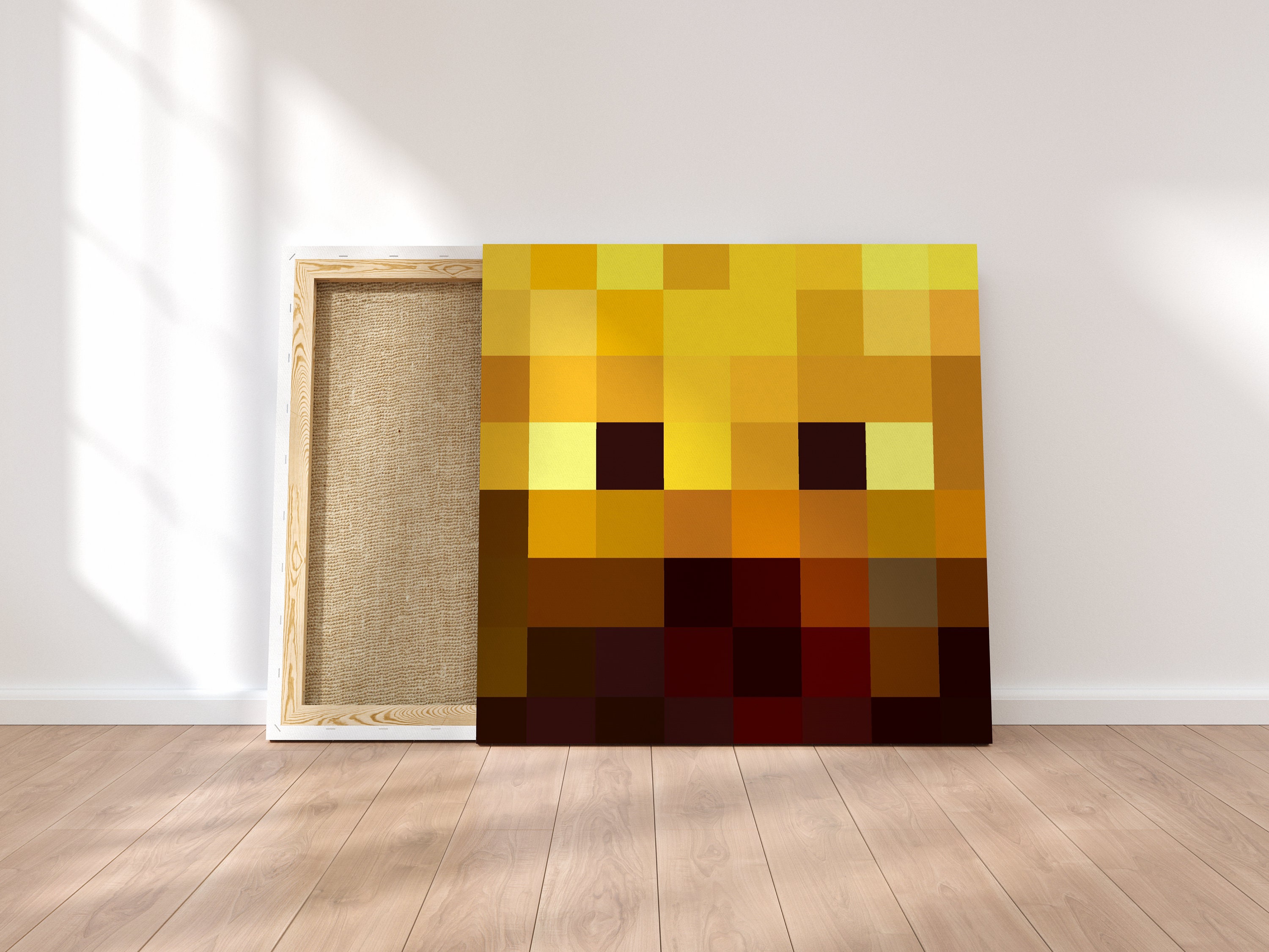 Minecraft Blaze Mob Canvas Print Large Minecraft Artwork Wall Art for ...