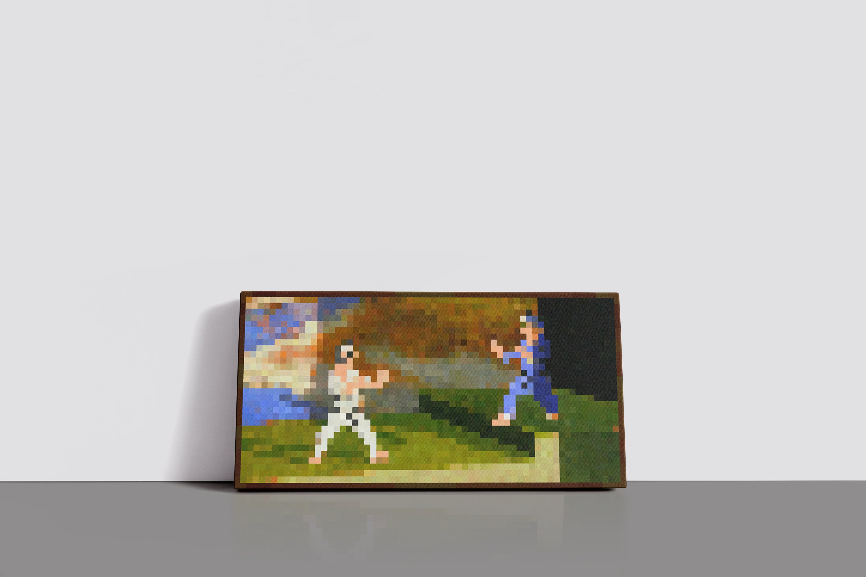 Minecraft Fighters Painting Printed Canvas 2x1 Blocks fighters ...