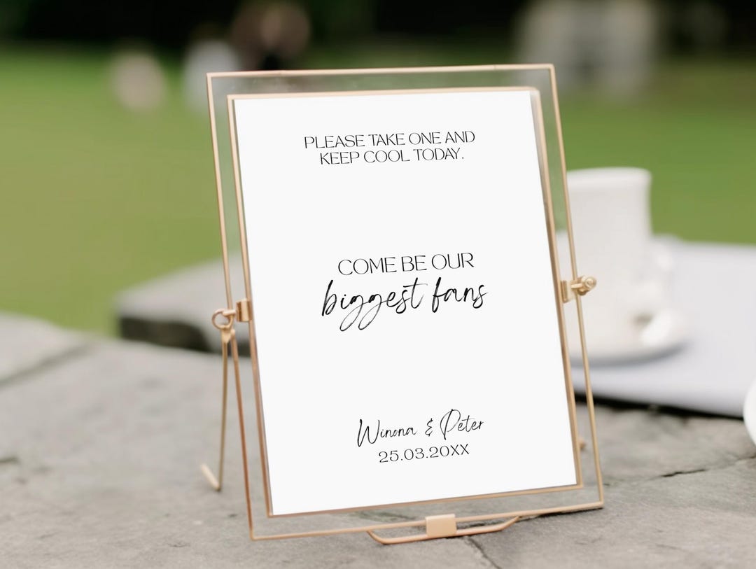Grab a Fan Sign Wedding, for Our Number One Fans, Summer Wedding ...
