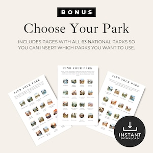 National Park Seating Chart Template, Find Your Park Poster, Find Your ...