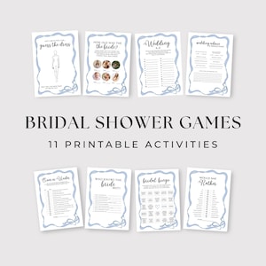 Shes Tying the Knot Bridal Shower Games Bundle, Something Blue Before I ...