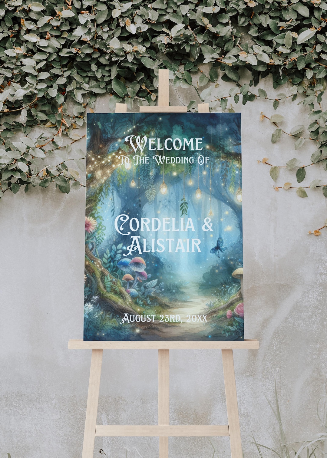 Enchanted Forest Wedding Welcome Sign Template, Fairytale Fantasy ...