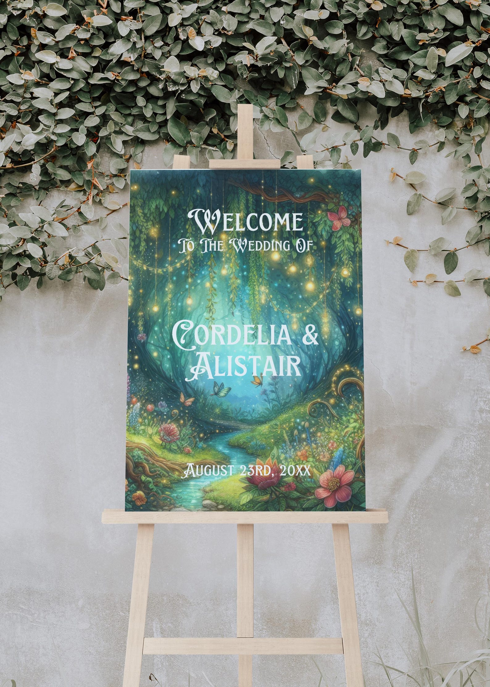 Enchanted Forest Wedding Welcome Sign Template, Fairytale Fantasy ...