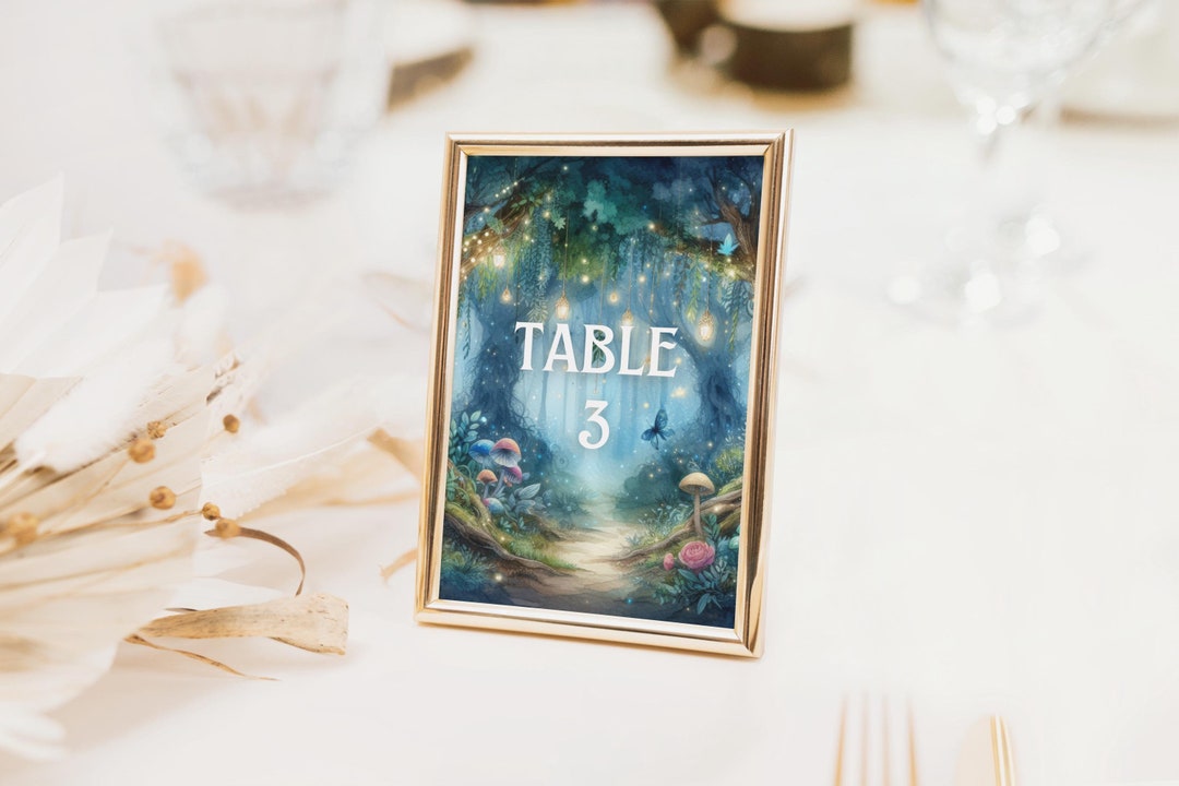 Enchanted Forest Wedding Table Numbers, Fairytale Fantasy Woodland ...