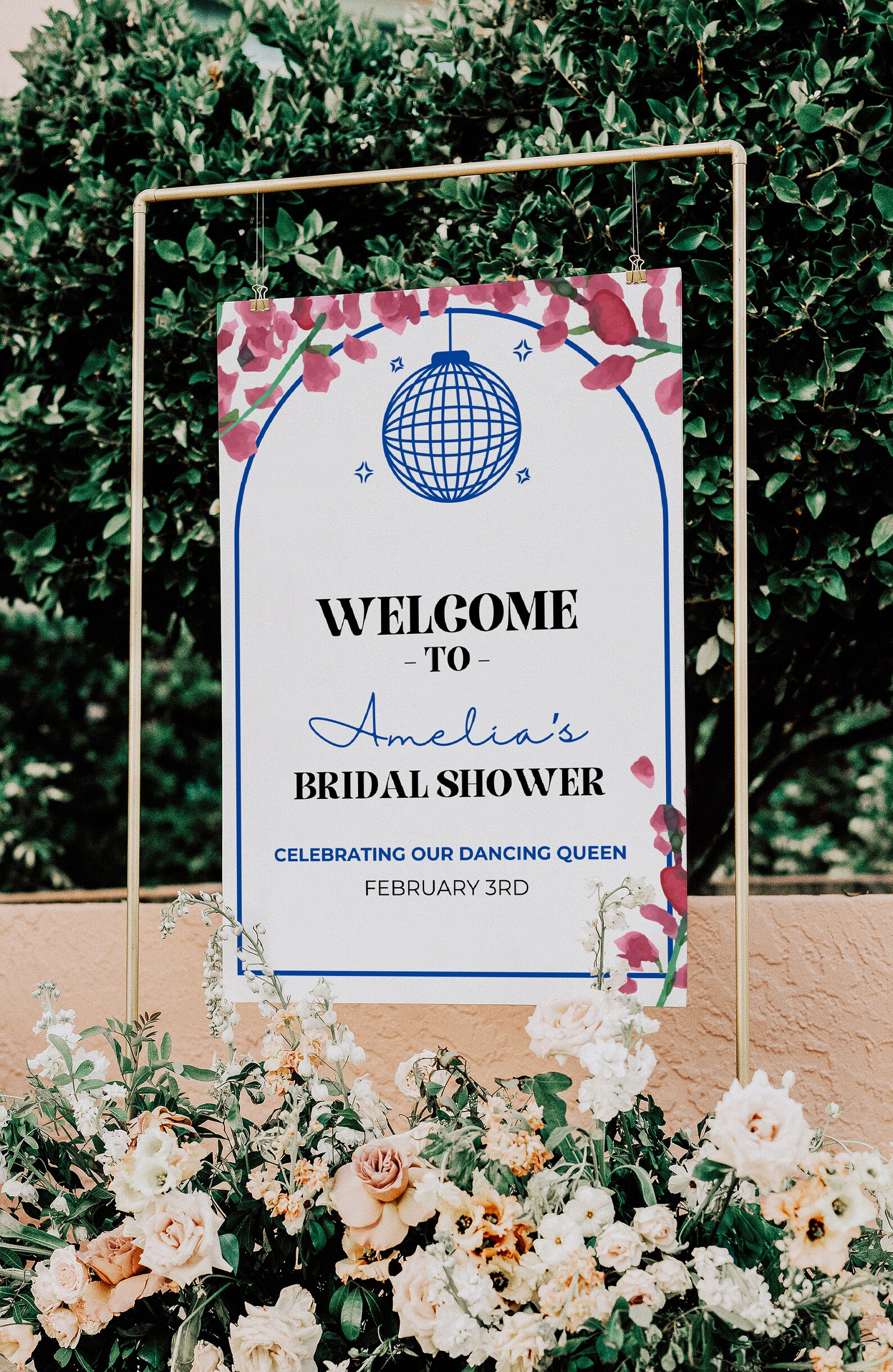 Mamma Mia Bridal Shower Welcome Sign Template, Dancing Queen Welcome ...