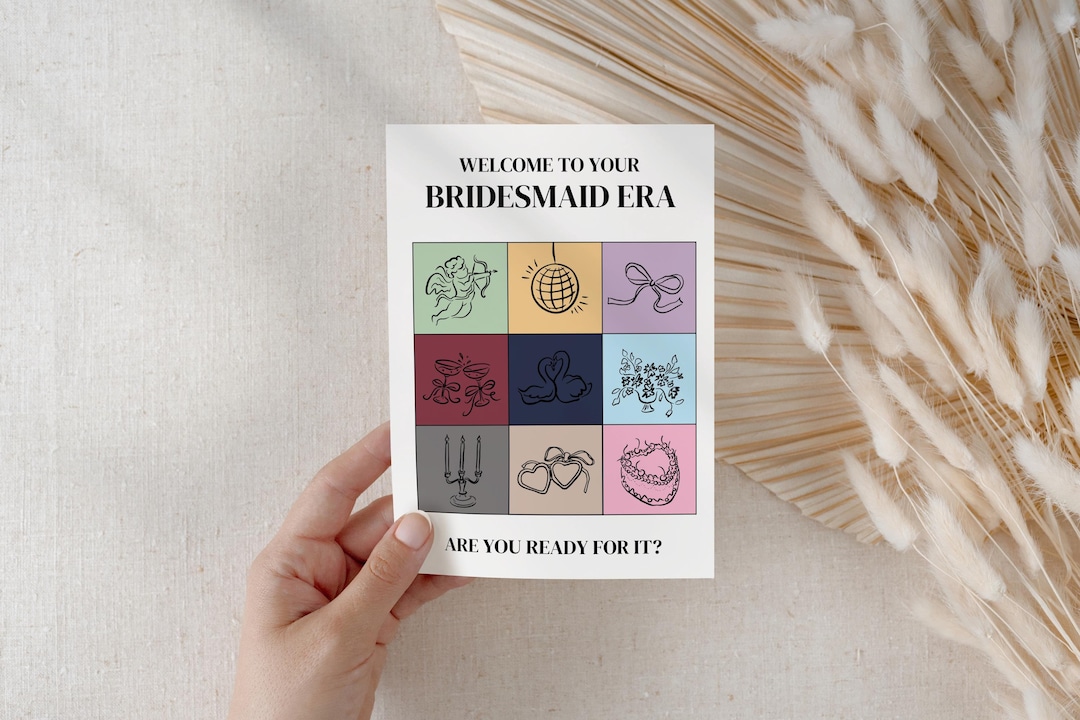 Taylor Swift Bridesmaid Era Proposal Card, Will You Be My Bridesmaid ...
