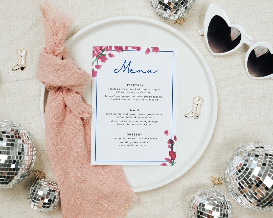 Mamma Mia Menu Template, Dancing Queen Editable, Printable Last Disco ...