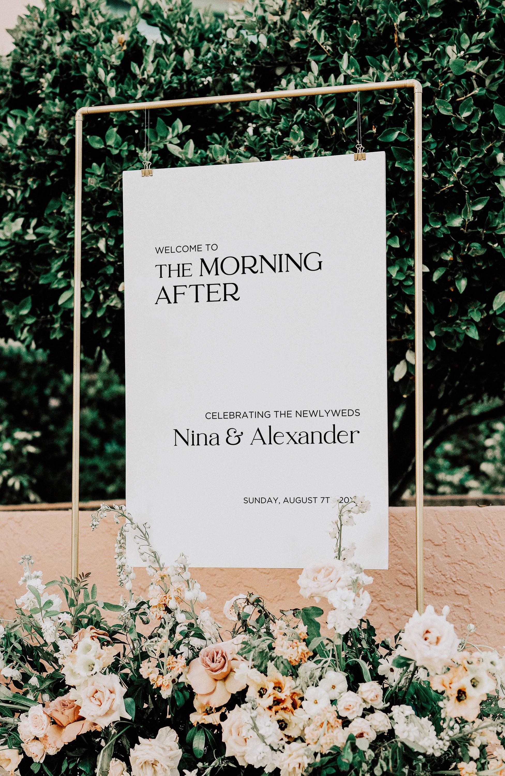 Day After Wedding Brunch, Post Wedding Brunch Welcome Sign Editable ...