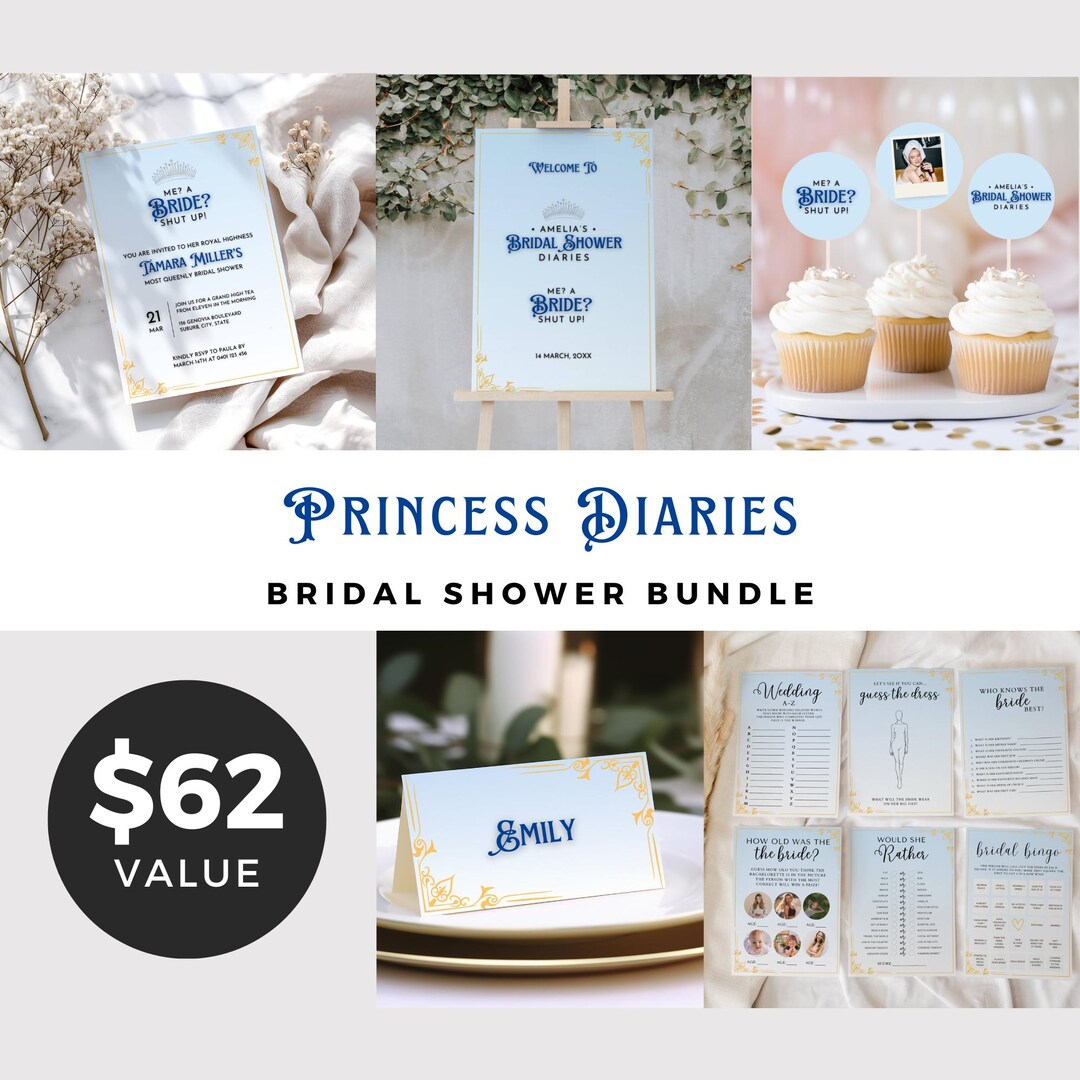 Princess Diaries Bridal Shower Bundle, Me A Bride Shut Up, Bridal ...
