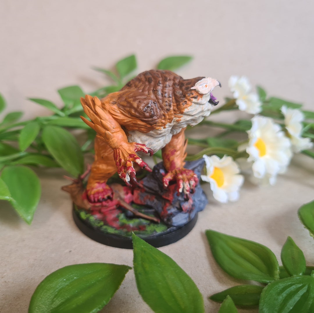 Bloody Owlbear Dnd Dungeons and Dragons Mini Miniature Handpainted ...