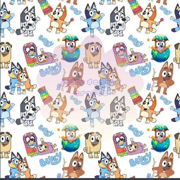 Bluey Digital Paper Seamless - Etsy