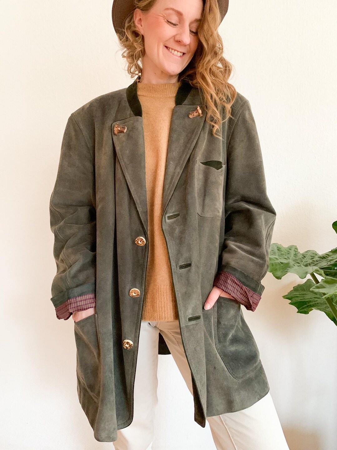 Vintage Men's Traditional Jacket, Dark Green - Antique Dye | Size 29 ...
