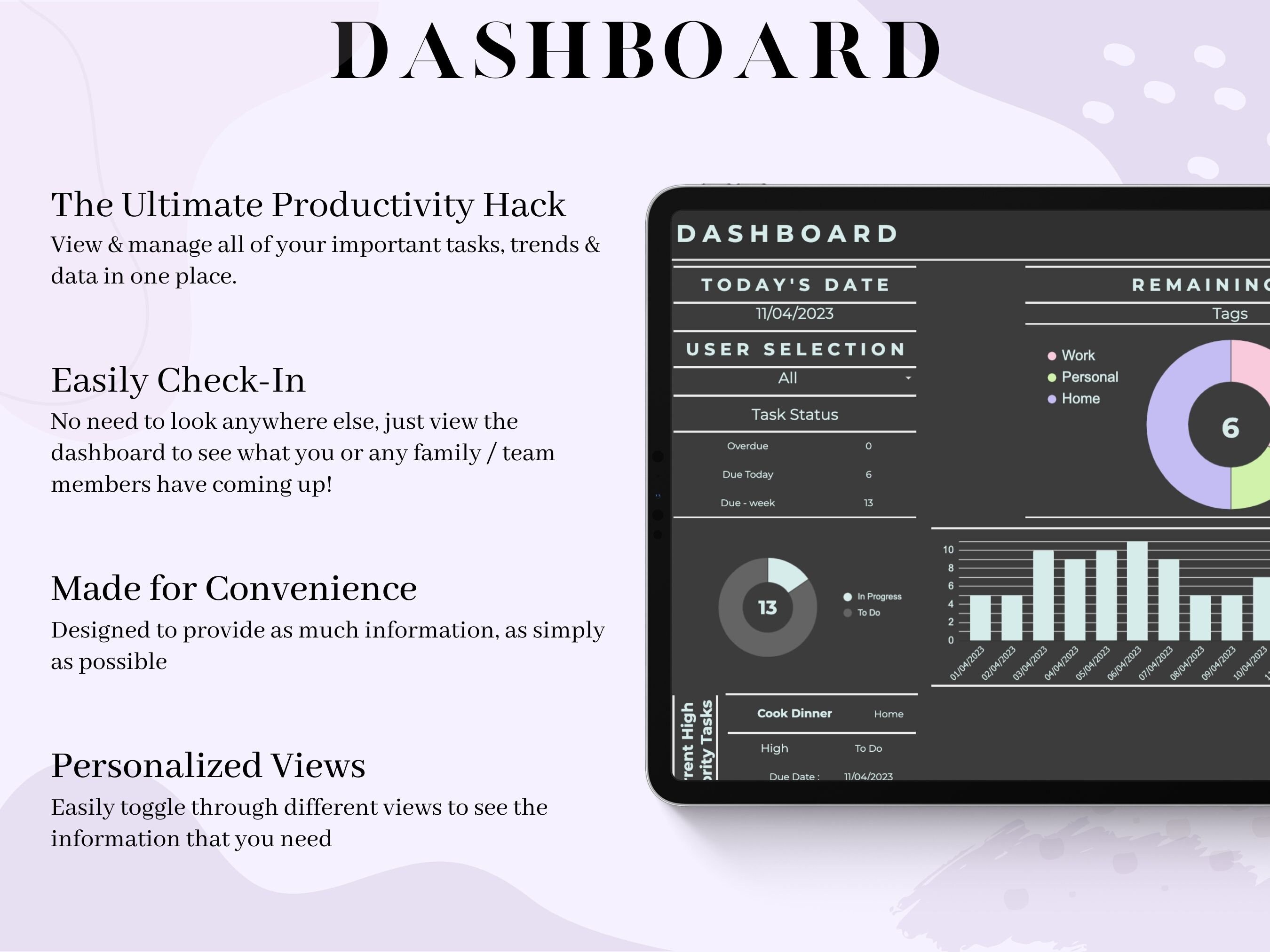 Digital to Do List | Daily Task Tracker | Productivity Planner | Team ...