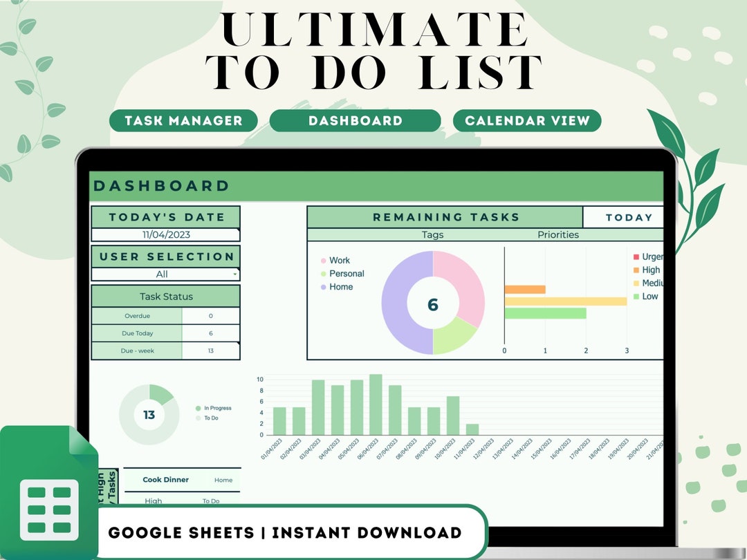 Digital to Do List | Daily Task Tracker | Productivity Planner | Team ...