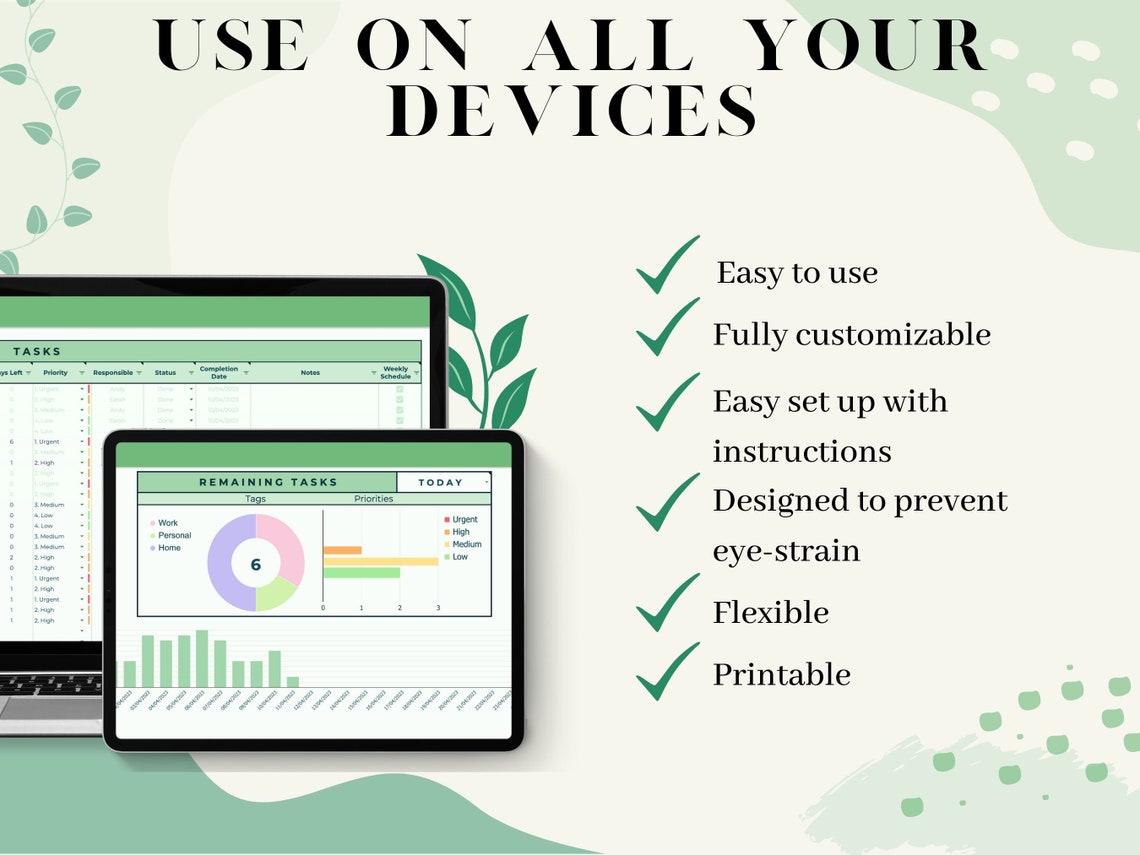 Digital to Do List Daily Task Tracker Productivity Planner Team Task ...