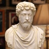 Bust of Marcus Aurelius. Base With Plaque. 48 Cm 18.90 In. Handmade in ...