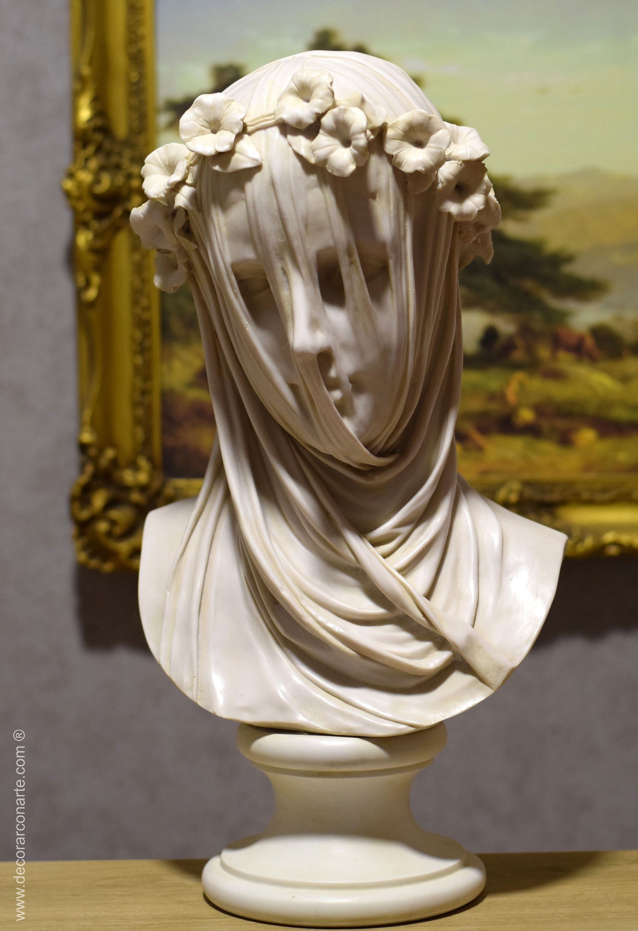 Veiled Vestal Virgin 2087in Marble Finish Handmade In Etsy