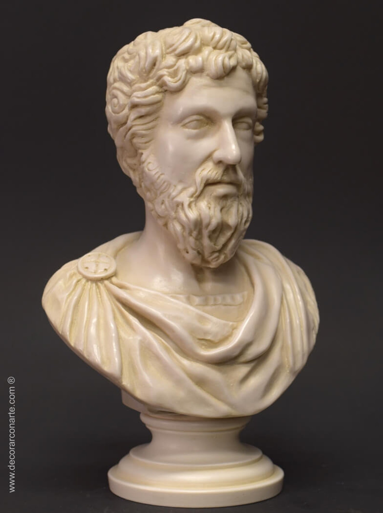Bust of Emperor Marcus Aurelius, Stoic Philosopher. Height 12.6 In ...