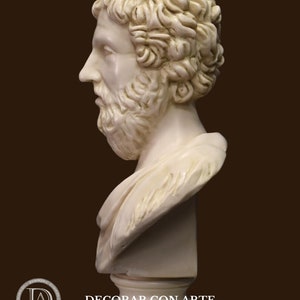 Bust of Emperor Marcus Aurelius, Stoic Philosopher. Height 12.6 In ...