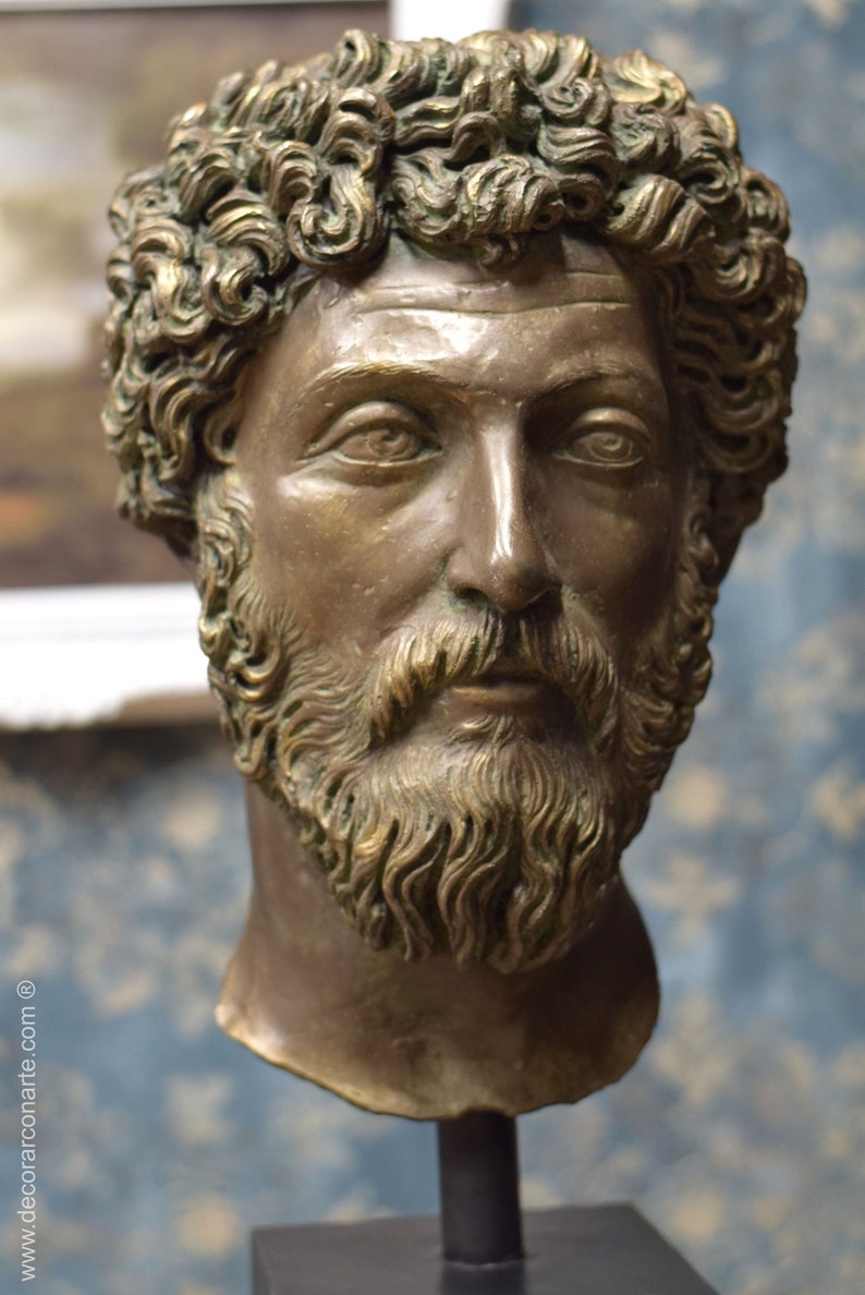 Mask of Marcus Aurelius. Stoic Philosopher. Bronze Patina. - Etsy