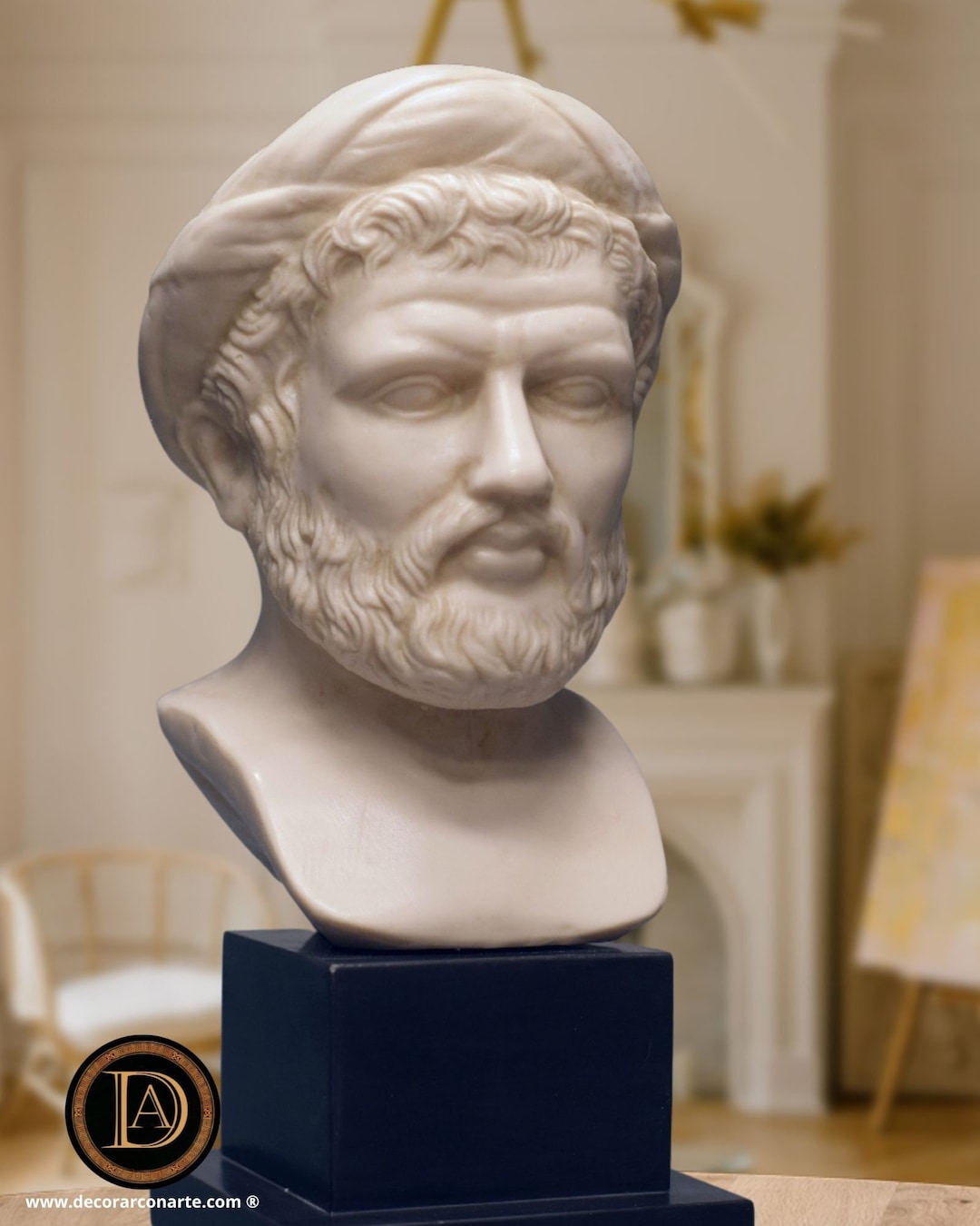 Bust of the Philosopher Pythagoras. 11.41 X 4.72in. Handmade - Etsy
