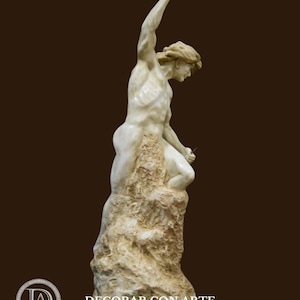 Self-made Man Statue. 57 Cm (22.44 Inches). Handmade Molded Marble ...